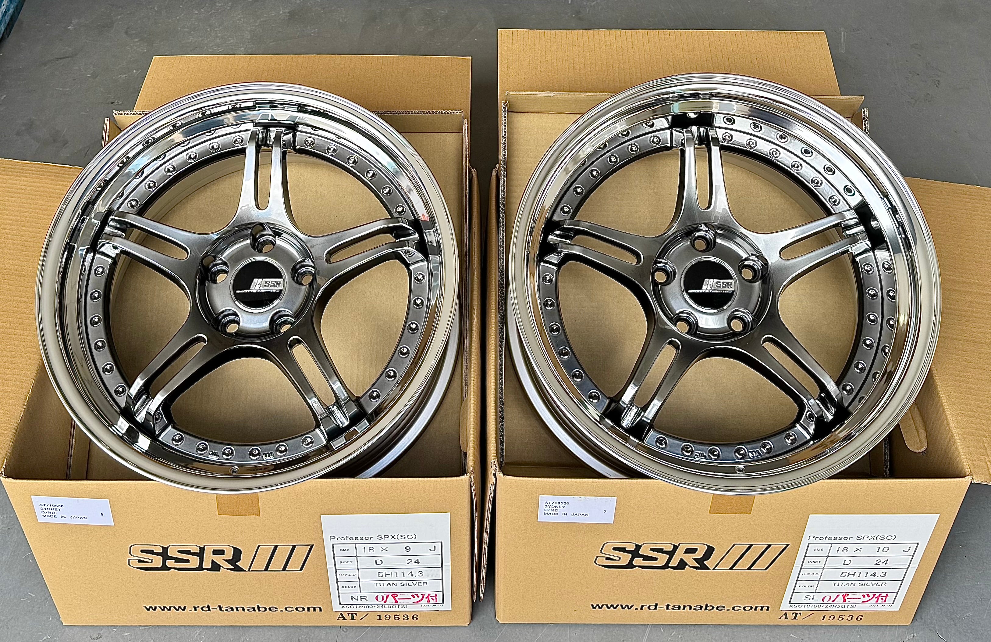 SSR SPX TITAN SILVER 18x9 +24 NR | 18x10 +24 SL 5-114.3 STAGGERED ...